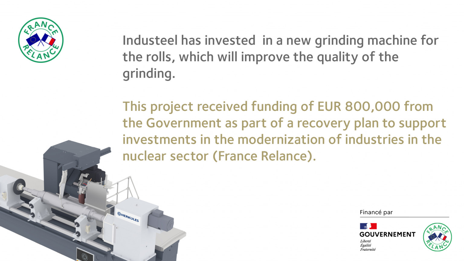 France Relance - Industeel awarded - Industeel